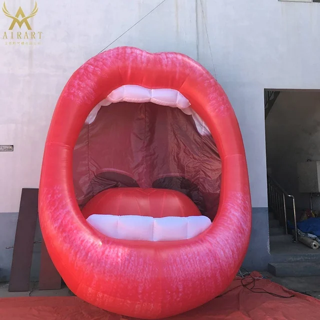 Carnival Party Used Giant Inflatable Mouth - Fun & Customizable