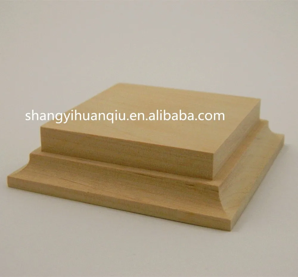 Wooden Base for Sculptures - Natural Pine Award Stand, Customizable ...