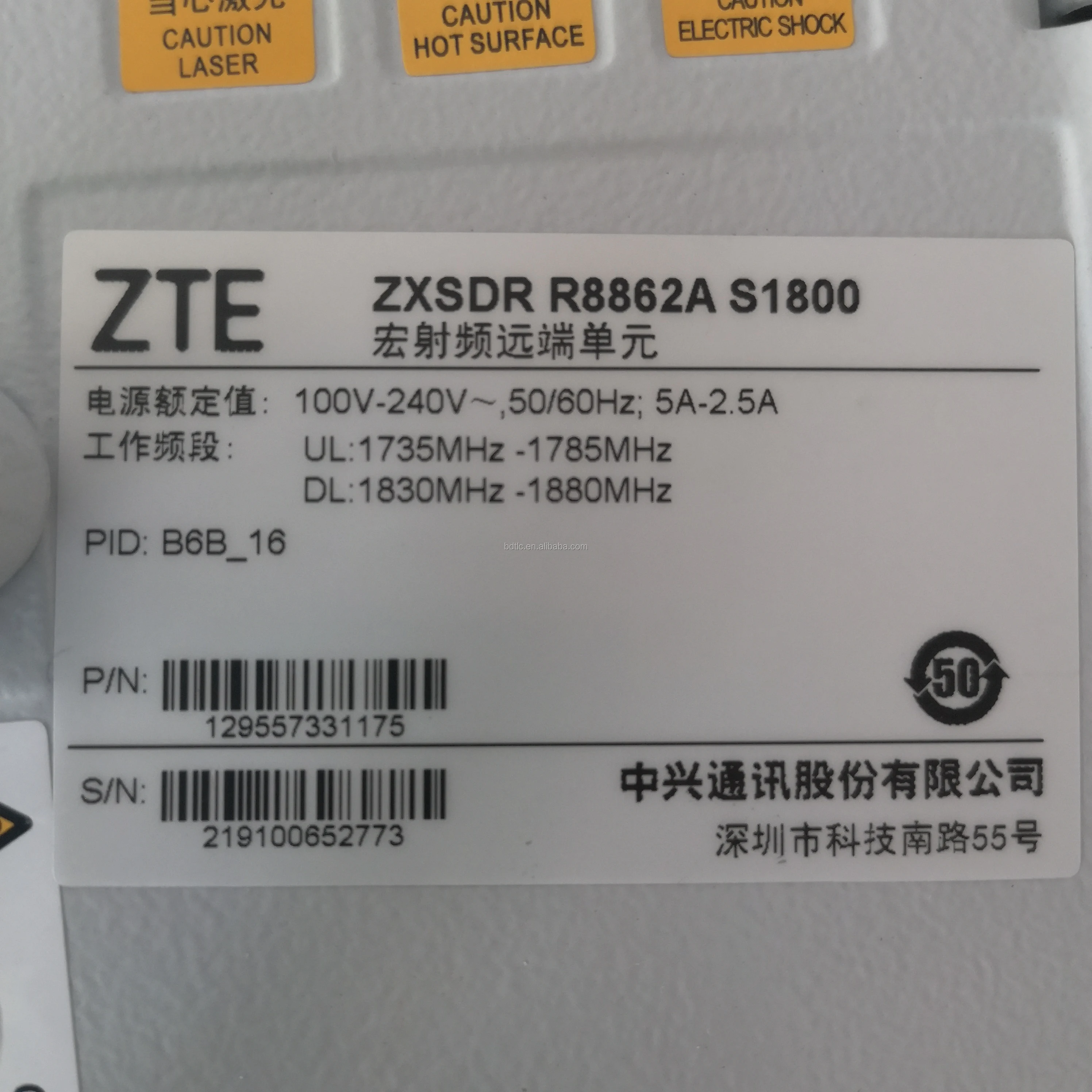 ZTE ZXSDR R8862A S1800 A6A A6B B6A B6B - Air B6B ZTE RRU 8862A
