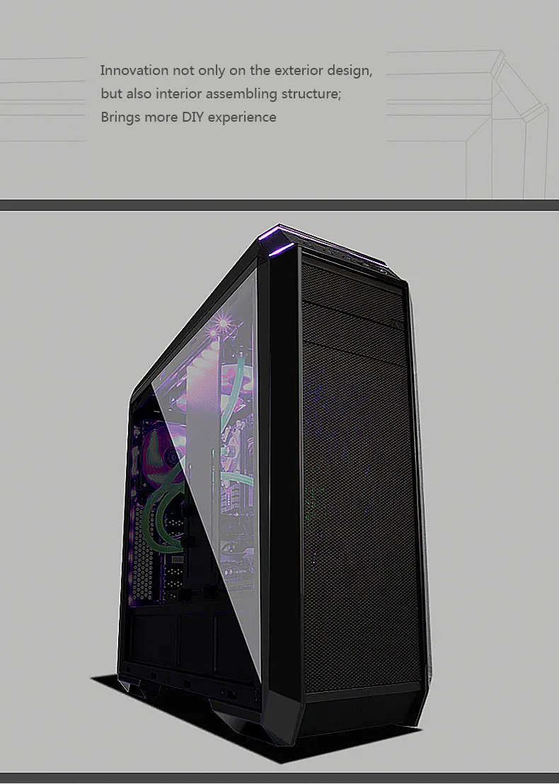 Atx Full Tower Desktop Pc Case Micro Full Tower Desktop Computer Case ...