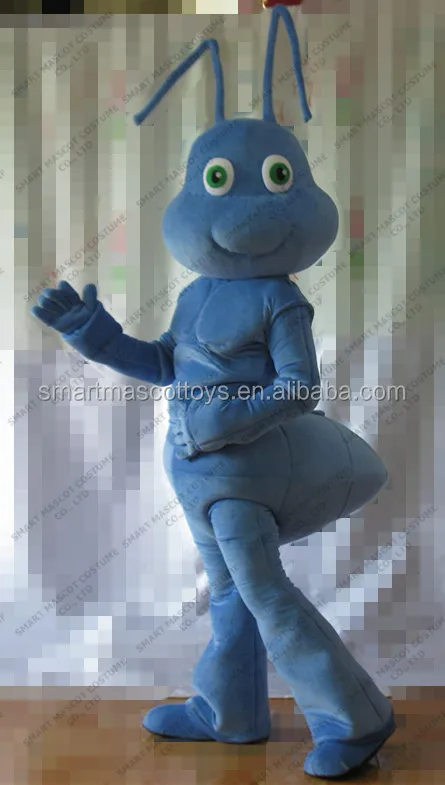 Cartoon Bugs Flik The Blue Ant Costume With Clear Visual Fit All Adult ...