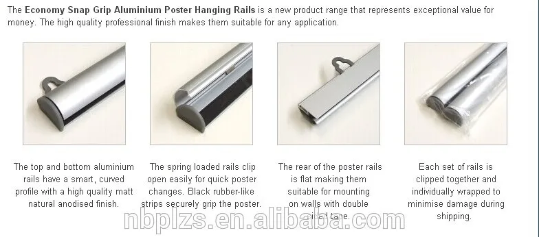 Lightweight Aluminum Poster Hanger,Wall-mounted Poster Rails,A0 Poster ...