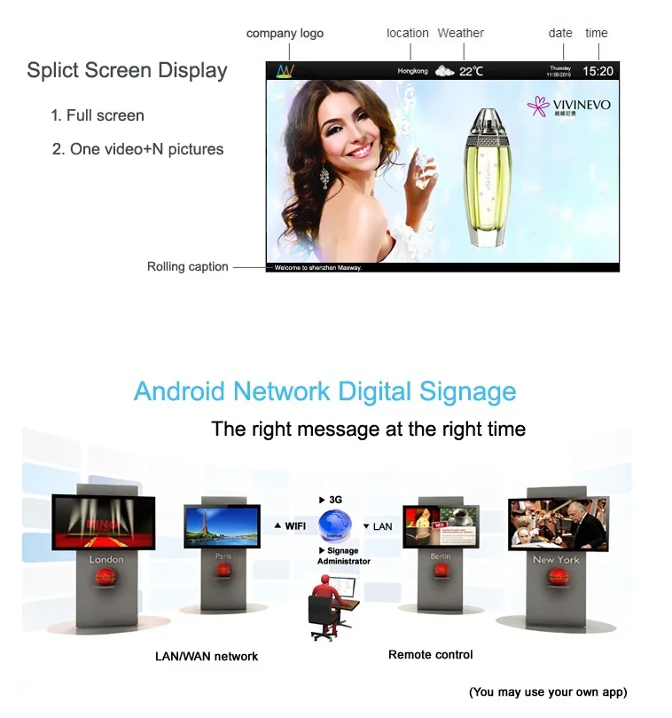 Smart Magic Mirror Wall Mounted All In One Pc Wifi Digital Hd Lcd Touch ...