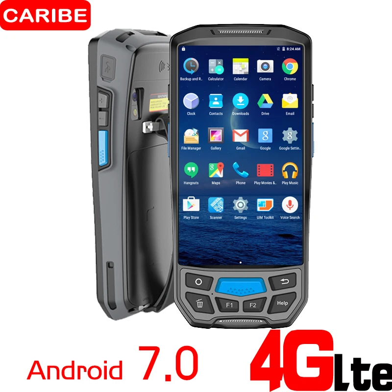 Caribe 무선 산업용 Pda 안드로이드 70 바코드 스캐너 핸드 헬드 터미널 터치 스크린 물류 위치를 Buy 터치 스크린 핸드 헬드 Pda 바코드 스캐너 Pos