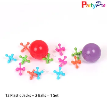 Premium Quality 12 Jacks And Ball Set High Bouncing Kids Toy Rubber ...