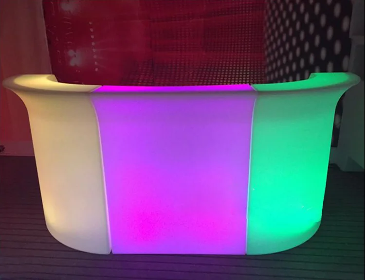 Products Wood Counter With Stainless Steel Special Design Led Dj Table ...