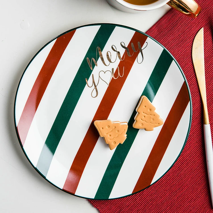 Tree Dinner Plates - Designer Christmas Porcelain