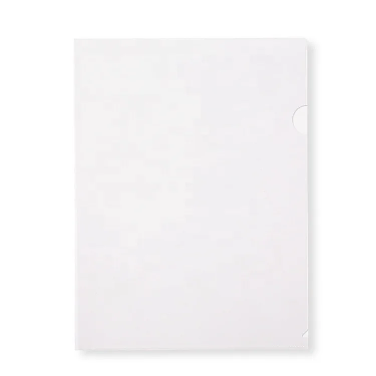 A4 Size Presentation Folder Plastic Cut Flush Transparent Clear L Shape ...
