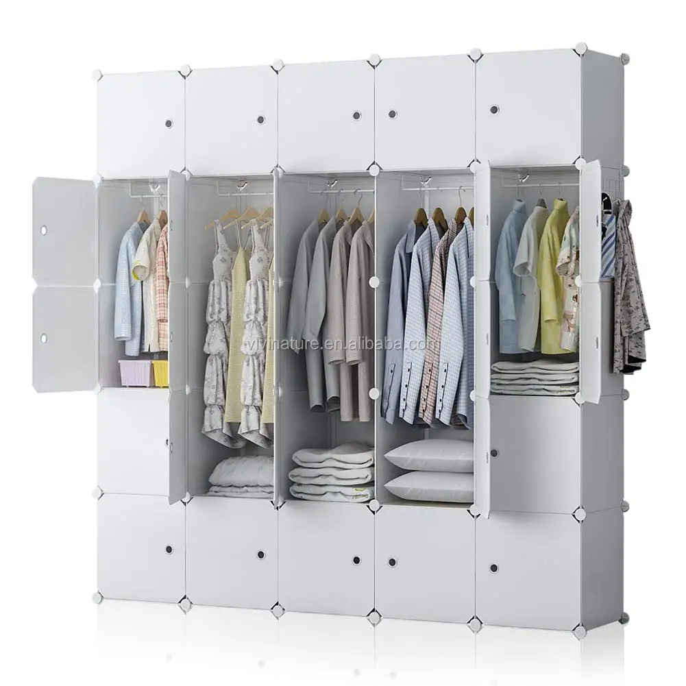 Modular Wardrobe Plastic Portable Closet Organization Cube Storage ...