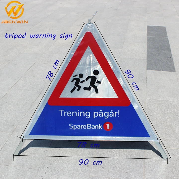 Collapsible Tripod Warning Sign With Stand Foldable Emergency ...