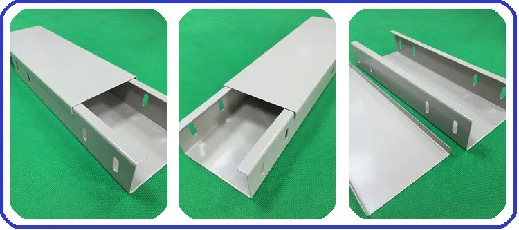 Colored Steel Powder Coated Cable Trunking - Buy Powder Coated Cable ...