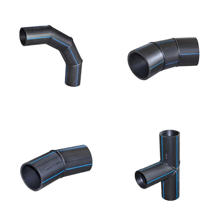 Pe80 Pe100 Sdr11 Sdr 17 Sdr 17.6 Hdpe Pipe Welding Fittings Bend 45 Degree Elbow