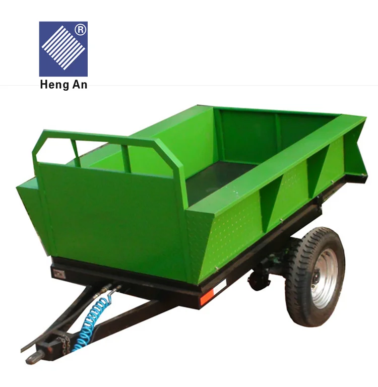 Mini Farm Garden Tractor Mounted Single Axle Dump Trailer Mover For ...