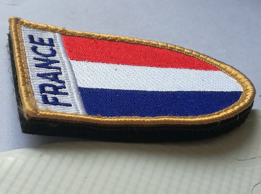 Custom Embroidery Patches France Flag Patches Hook And Loop Back Patches - Buy Flag Patches ...