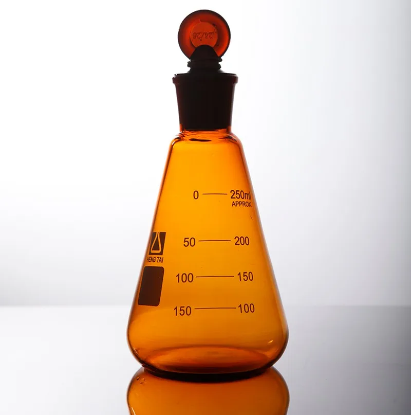 Labs Amber Glass 250ml Stoppered Conical Flask - Buy Conical Flask ...