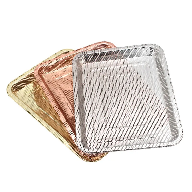 Stainless Steel Rectangular Tray Mesh Serving Tray Stainless Steel ...
