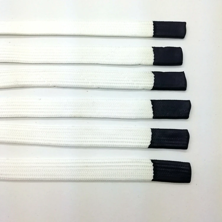 Hot Selling Polyester Flat Drawstring Cords with Silicone Dip Ends