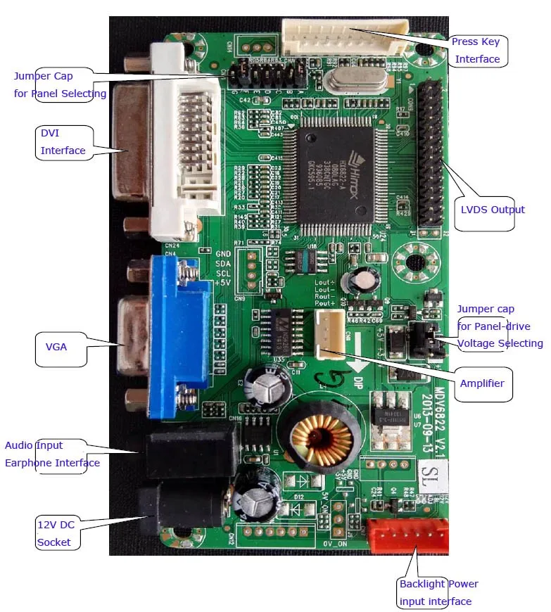 Full Hd Vga Dvi To Lvds Universal Led Lcd Monitor Driver Board Factory ...
