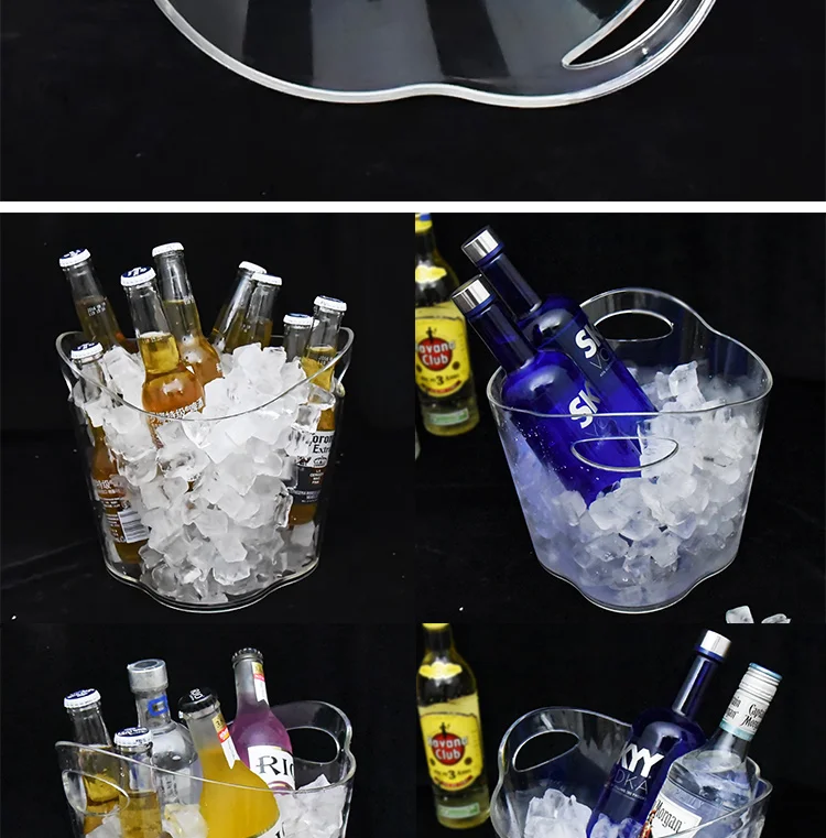 New Product Plastic Ice Bucket For Beer For Vodka With Handle - Buy ...