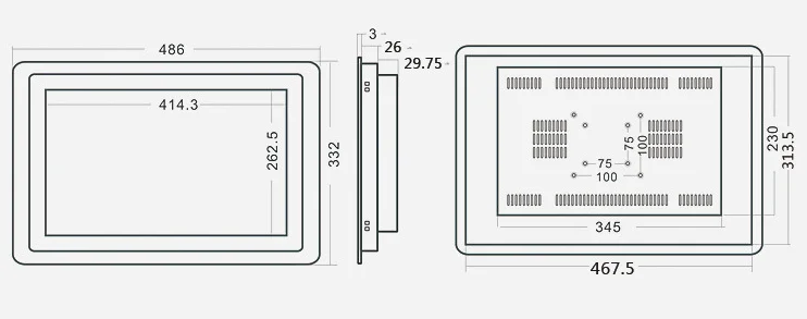 Wide Screen 19 Inch Android Tablet Pc With Pcap Touch For Hmi - Buy 19 ...