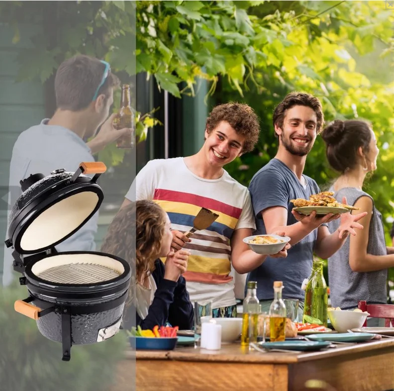 Seb Mini Smoker Tabletop Ceramic Grill 16 Inch Bbq Japonais Kamado ...