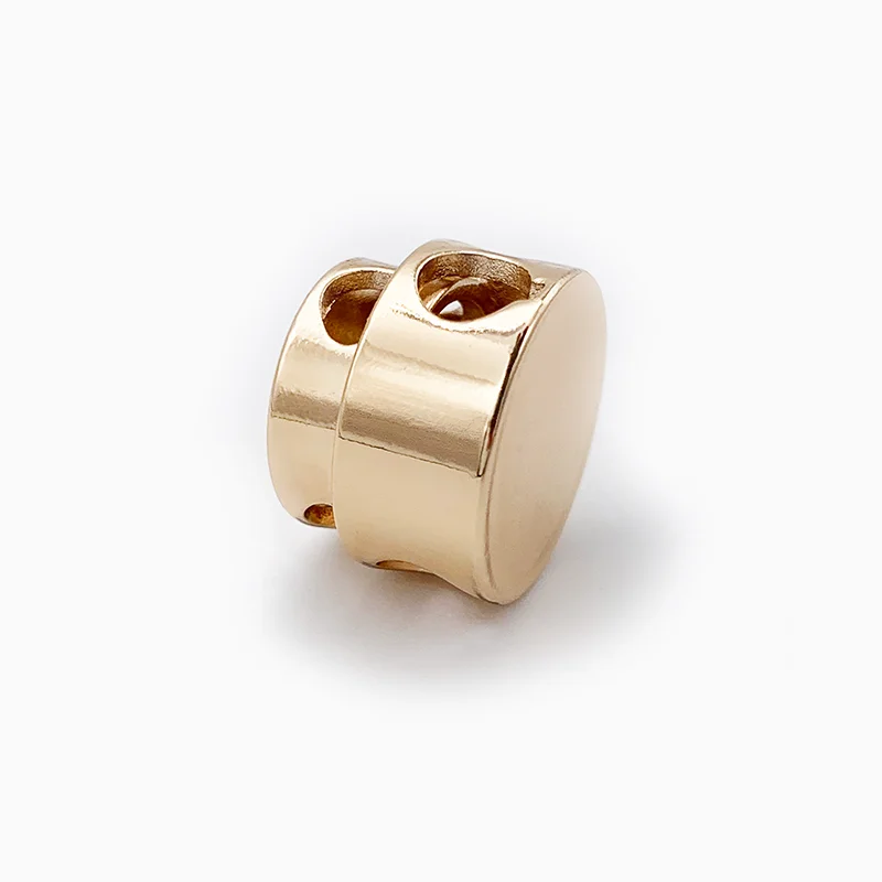 Custom Adjustable Gold Metal Double Rope Lock End Stopper Spring Cord ...
