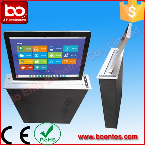 Conference Meeting Room Touch Screen Desktop Lcd Monitor Lift For 15.6 ...