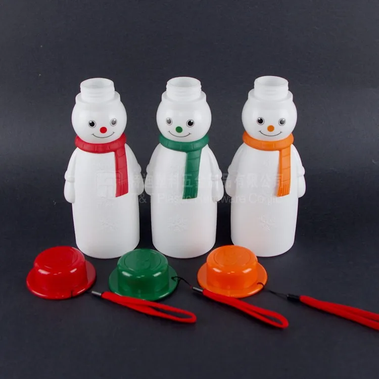 New criativo engraçado boneco de neve bonito garrafa de plástico com ...
