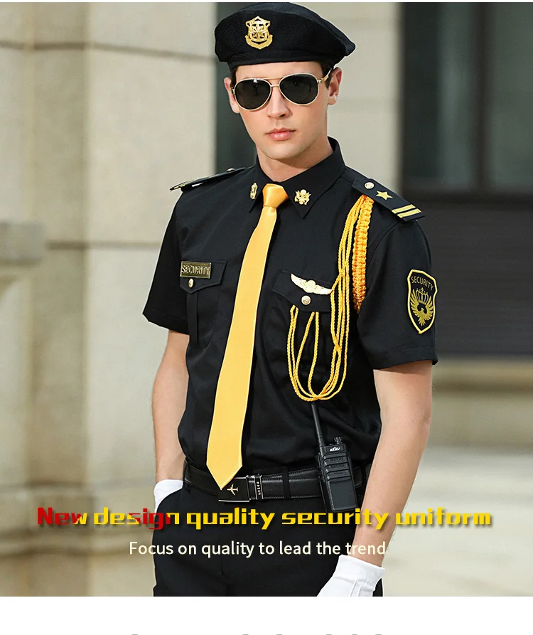 New Design Black Security Guard Uniforms - Durable & Stylish