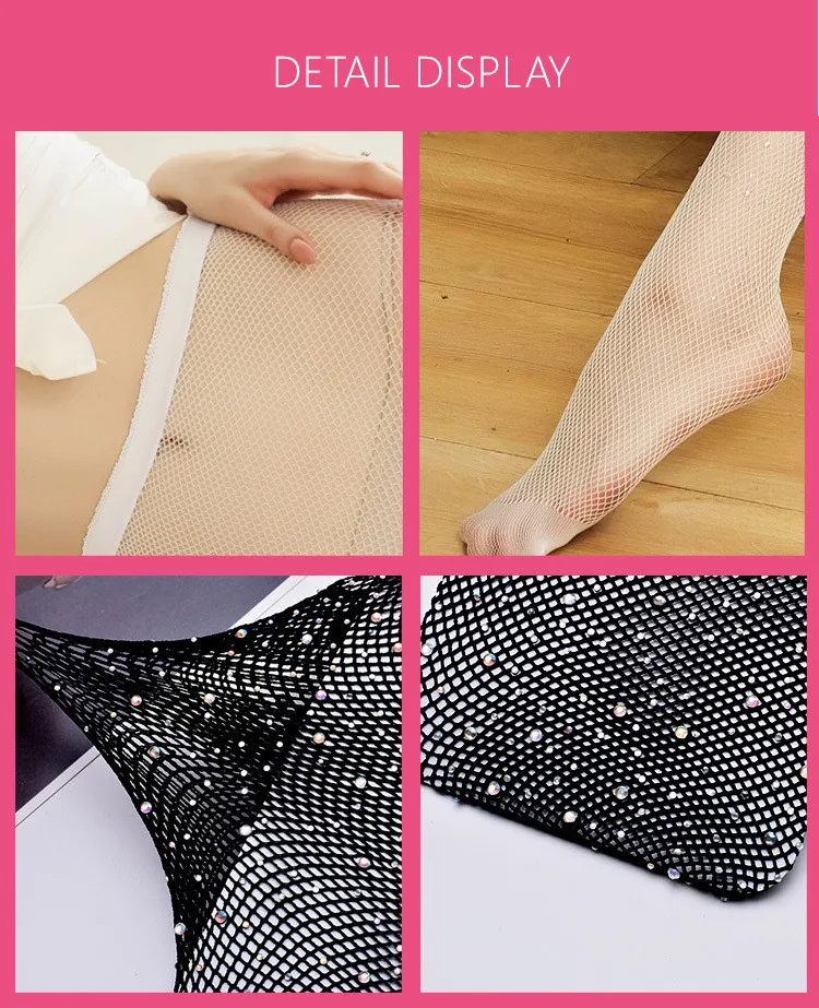 New Sexy Stockings Tights Rhinestone Mesh Fishnet Pantyhose Stockings ...