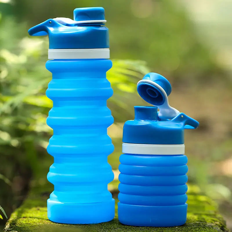 Portable Sport Folding Drinking Bottle Wholesale Silicone Foldable ...