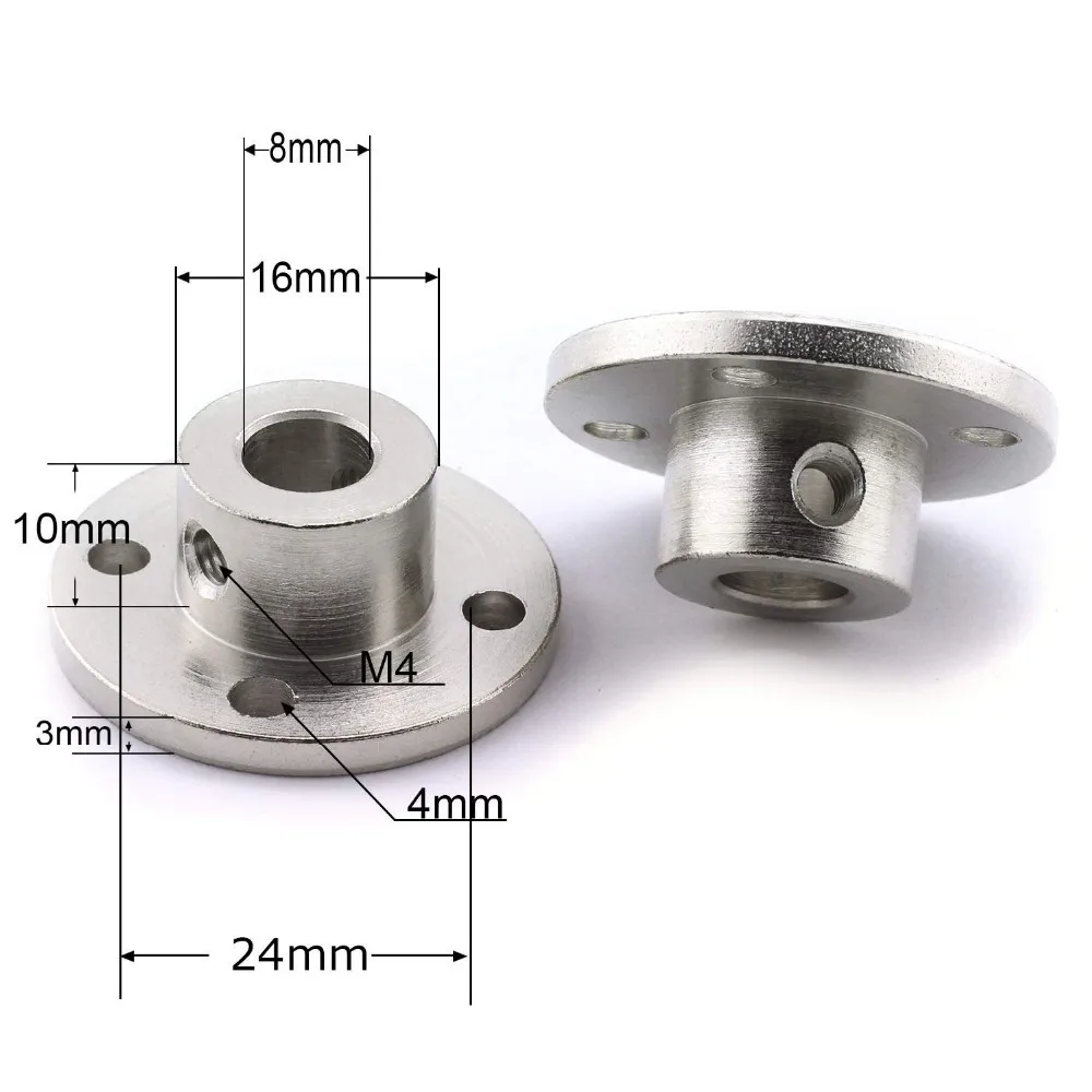 8mm Fine Plating Metal Flange Shaft Coupling High Hardness Metal Axis ...