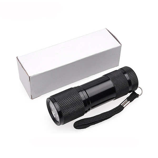 9 LED Small Portable Professional UV Flashlight 395NM UV Blacklight ...