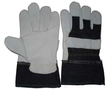 Denim Jeans Cuff Gloves - Buy Leather Working Gloves,Cow Split Leather ...