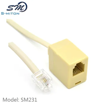 Rj11 2 Wire Plug With Socket Enclosure 6-pin Connector For Telephone ...