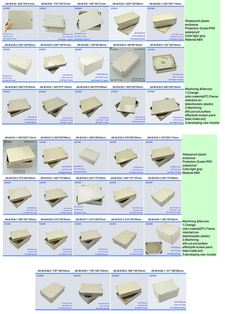 Abs Plastic Box Wall Mount Enclosure And Ip68 Waterproof Case ...