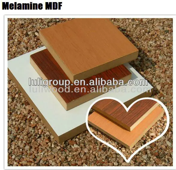 3mm/18mm Walnut Color Melamine Paper Laminated MDF Board