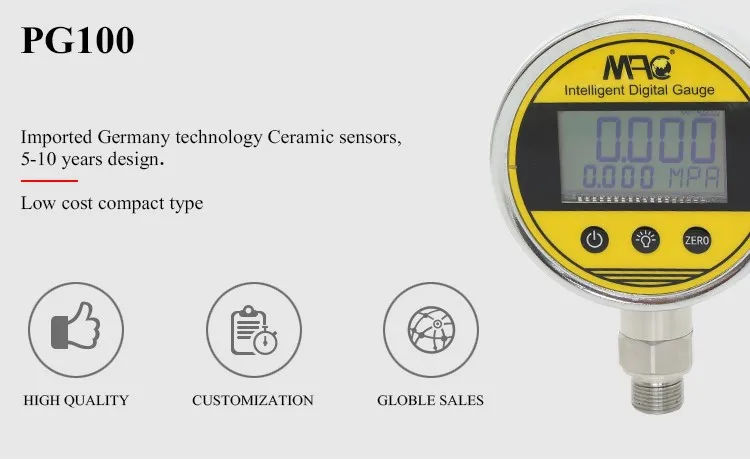 Mac Pg100 Intelligent Digital Pressure Gauge 0.20%,0.50% Accuracy - Buy ...