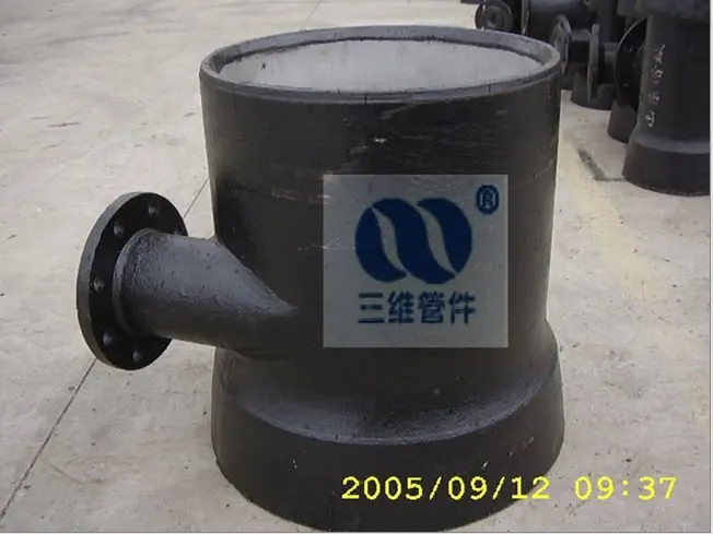 Double Socket Tee With Level Invert Flange Branch Pipe Fitting - Buy ...