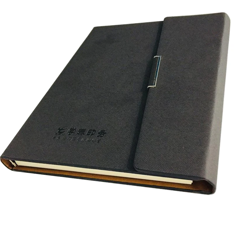 A5 Composition Magnetic Closure Planner Refillable Leather Notebook ...