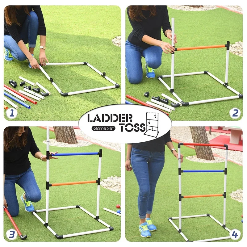 Triumph Classic Ladder Toss Game Set Ladder Golf Toys Includes 6 Soft ...
