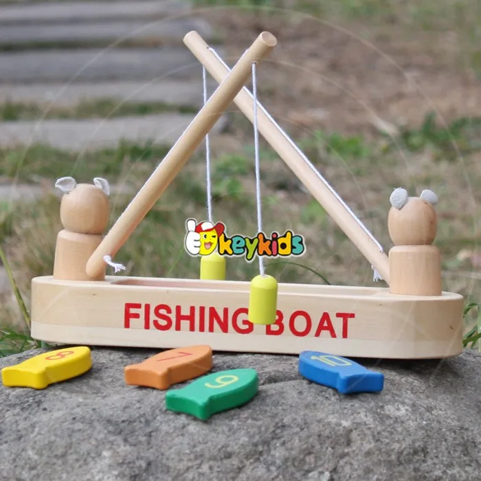 2019 Wholesale Pretend Play Baby Wooden Fishing Boat Toys With Low ...