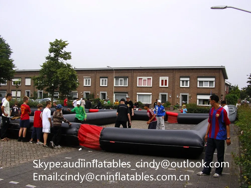 Black Triple Panna Soccre Field,Inflatable Panna Football Cage for ...