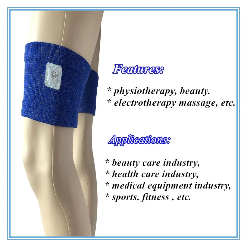 High Quality Silver Fiber Tens Conductive Electrode Tens Knee Sleeve ...