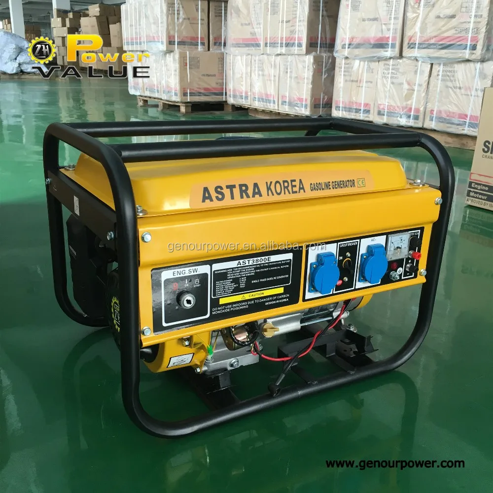 Electric Start Astra Korea 3.5kw 3.5 Kw Gasoline Generator 3.5kva In ...