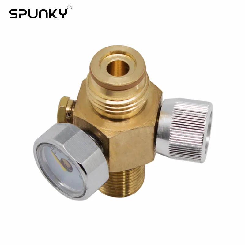 M18*1.5 Thread Paintball Co2 Tank Valve With On/off And Gauge - Buy ...