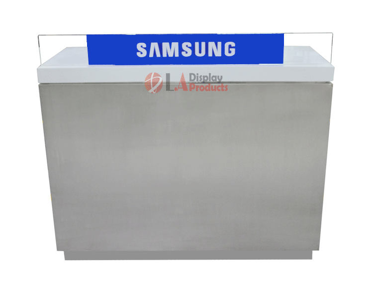 Stainless Steel Mobile Phone Display Table For Samsung Store Experience ...