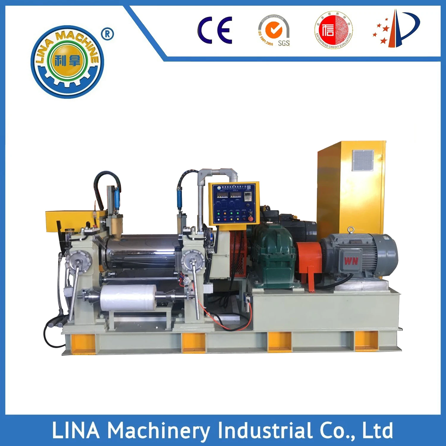 Two Roll Rubber Milling Machine Rubber Open Mixing Mill For Mass ...