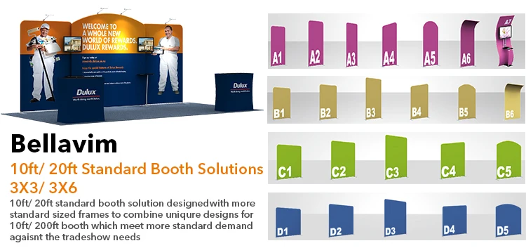 Custom Printed Portable Exhibition Booth - 10x10 Mampara Stand