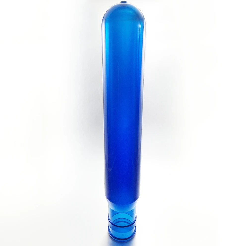 750G 55MM PET Preforms - Transparent Blue for Blowing Bottles
